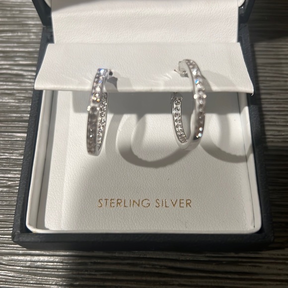 Stella Picciotto | Jewelry | Sterling Silver Cubic Zirconia Earrings By Stella Picciotto | Poshmark